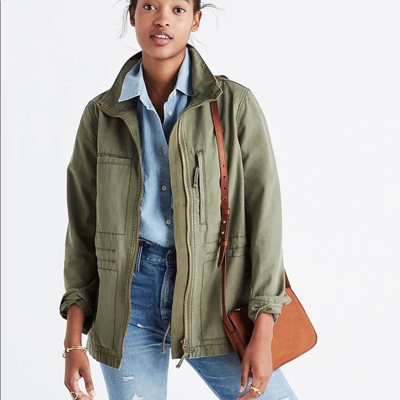 Madewell | Jackets & Coats | Madewell Utility Jacket Green | Poshmark